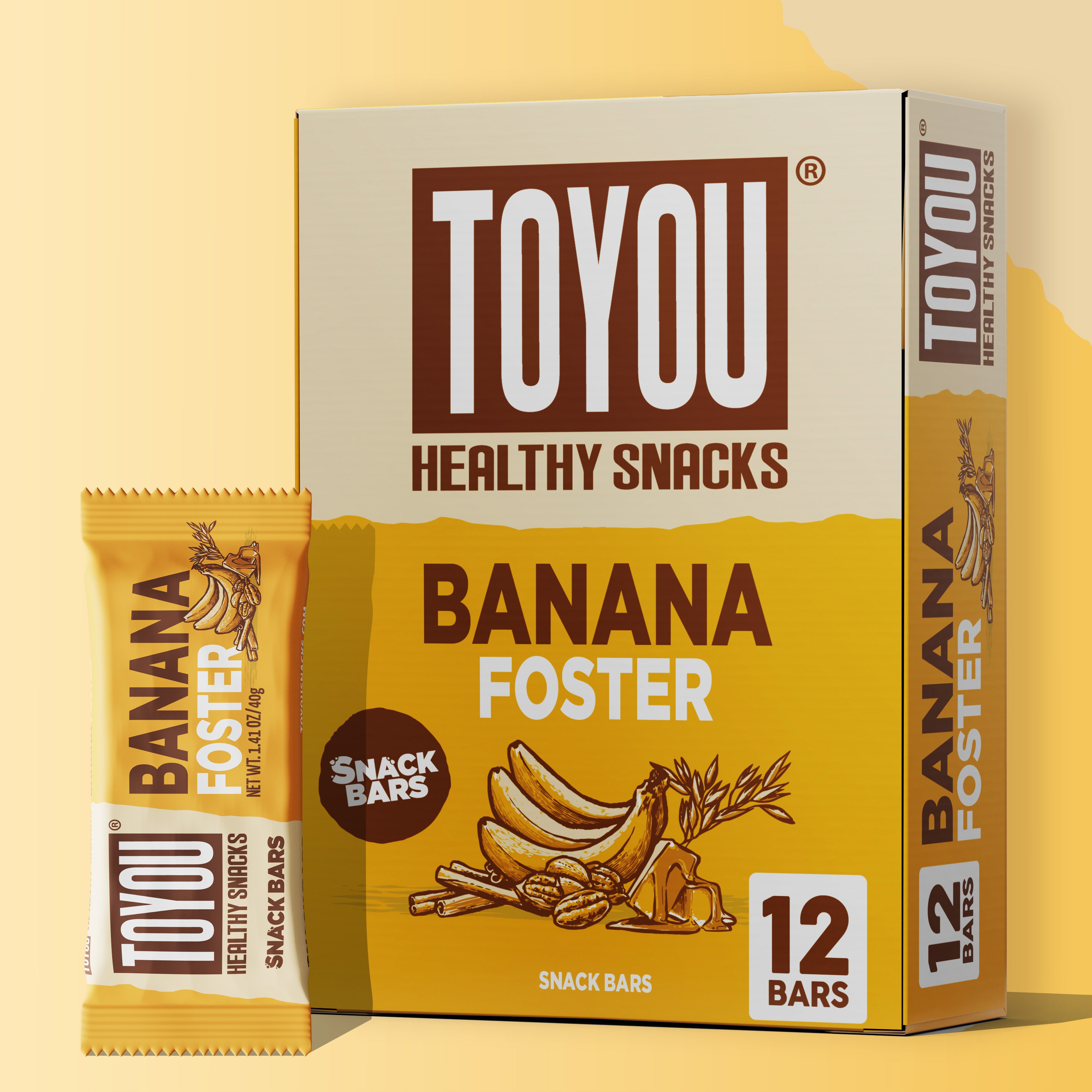 Banana Foster Snack Bar - 12 bars – ToYou Snacks
